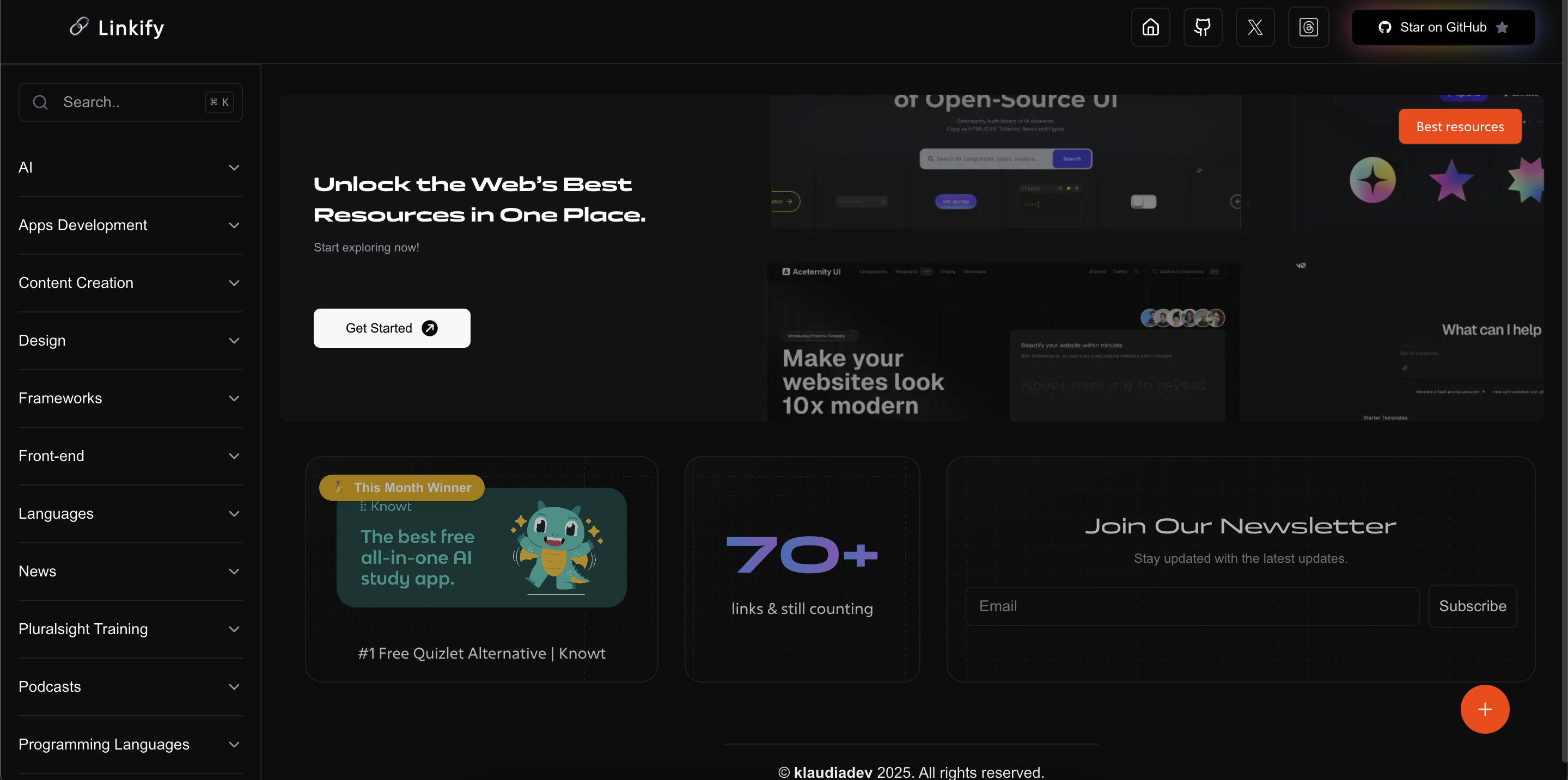 Linkify - A Curated Collection of Useful Links and Resources